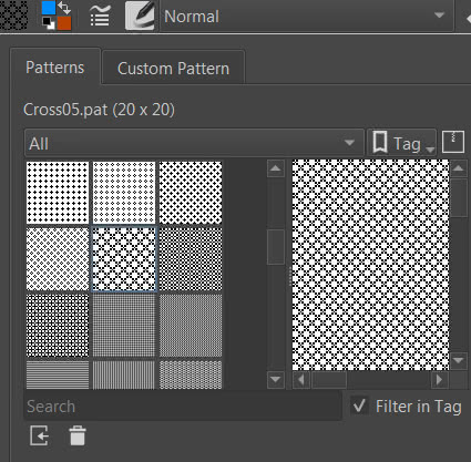 How to use patterns in Krita