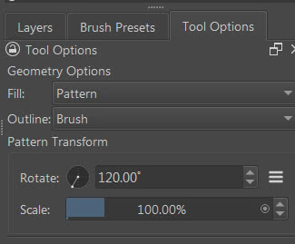 How to use patterns in Krita