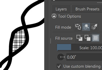 How to use patterns in Krita